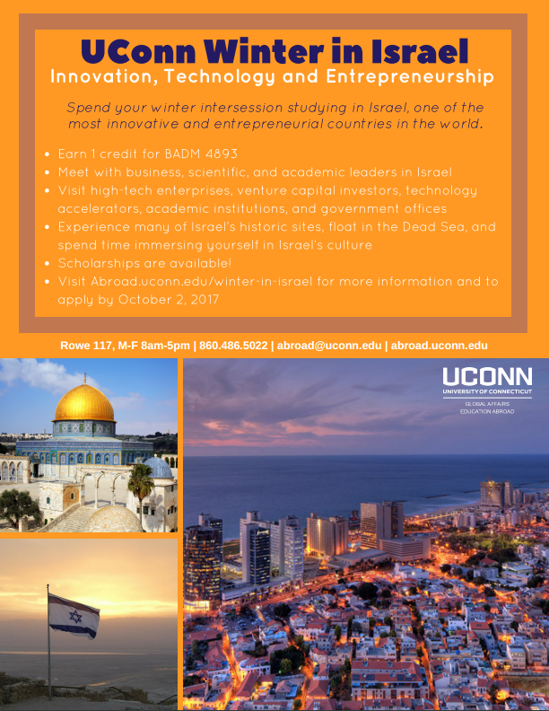 UConn Winter in Israel: Innovation, Technology and Entrepreneurship ...